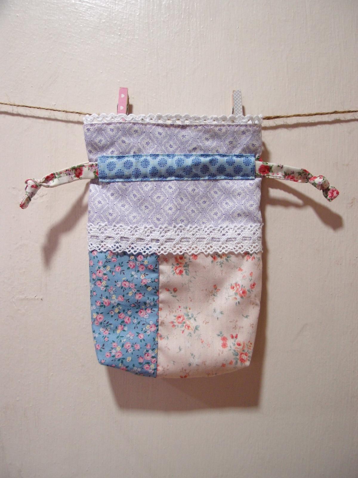 Pastel Drawstring Pouch ( Floral & Lace ) on Luulla